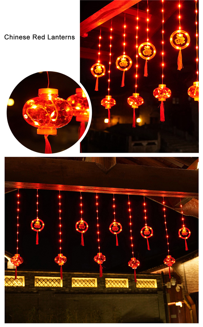 UZBOO Chinese LED Lantern New Year Decorations 2024 CNY Tanglung Cina ...