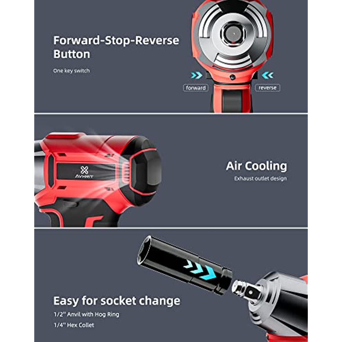 KELETOOL KE005 3000N electric impact wrench cordless torque wrench ...