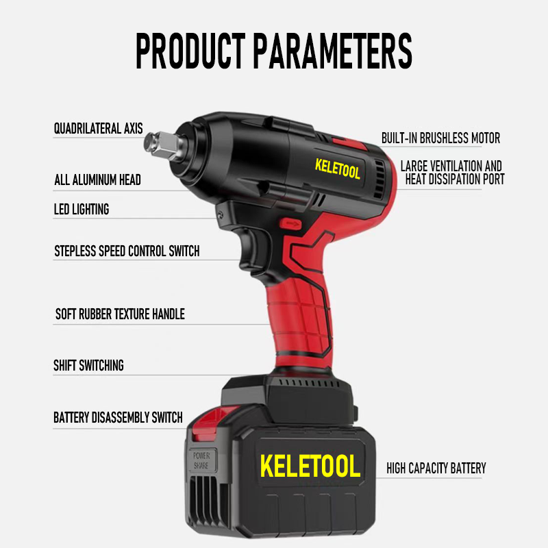 KELETOOL KE005 3000N electric impact wrench cordless torque wrench ...