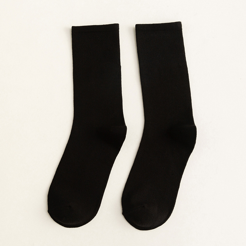 Women's Solid Mid-Calf Socks - Stackable Crew Socks for Fall/Spring ...