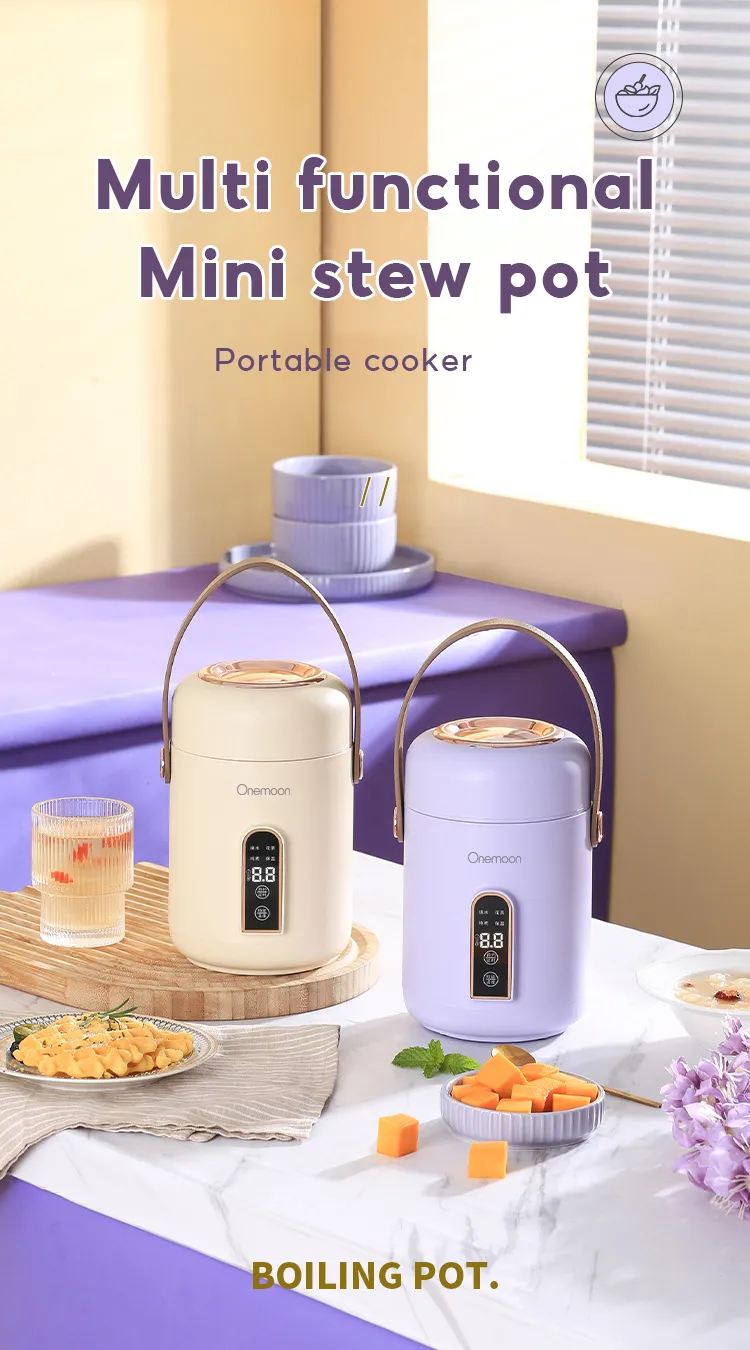 Electric stew pot slow rice cooker multi-function portable kettle mini ...