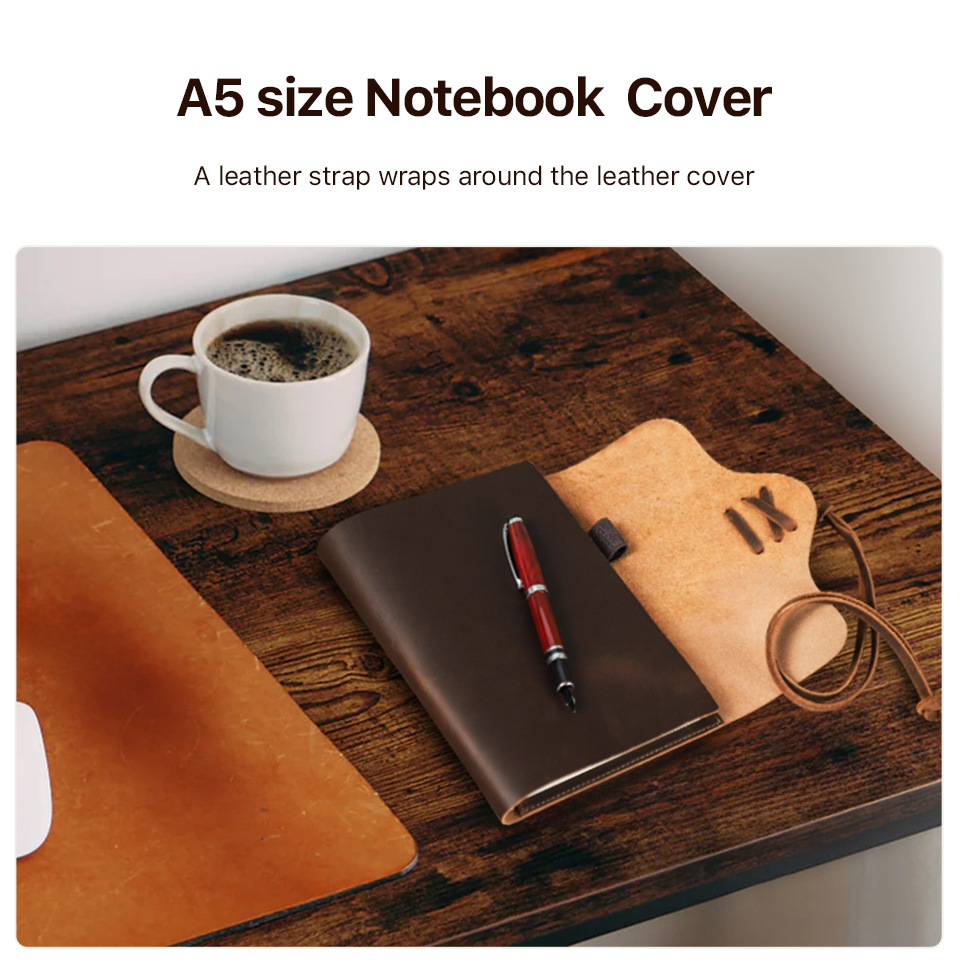 Retro Genuine Leather A5 Book Cover Handmade Notebook Travel Journal ...