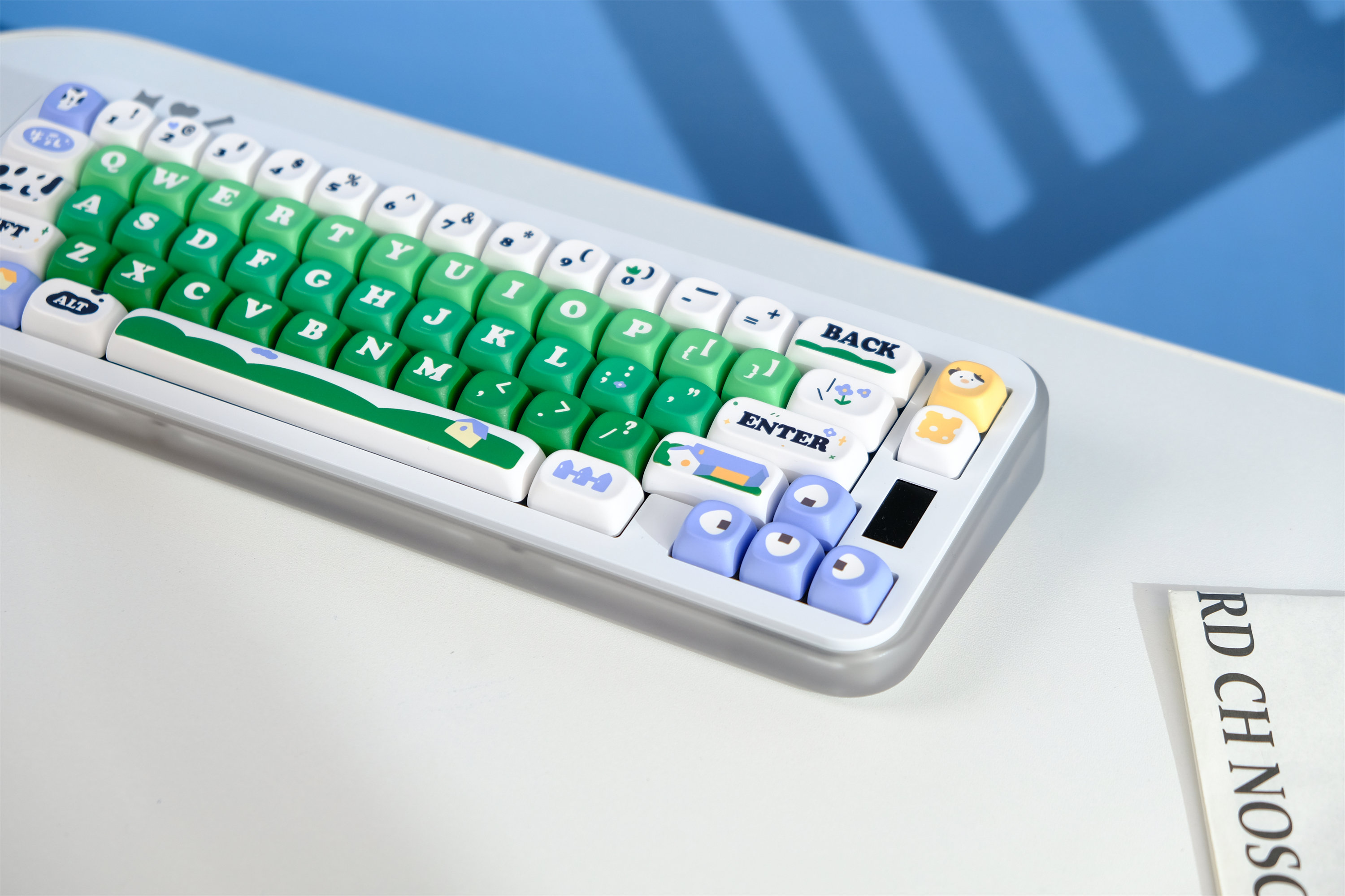 GMK Cow Pasture keycaps, 126 Keys keycaps MOA Profile DYE-SUB ...