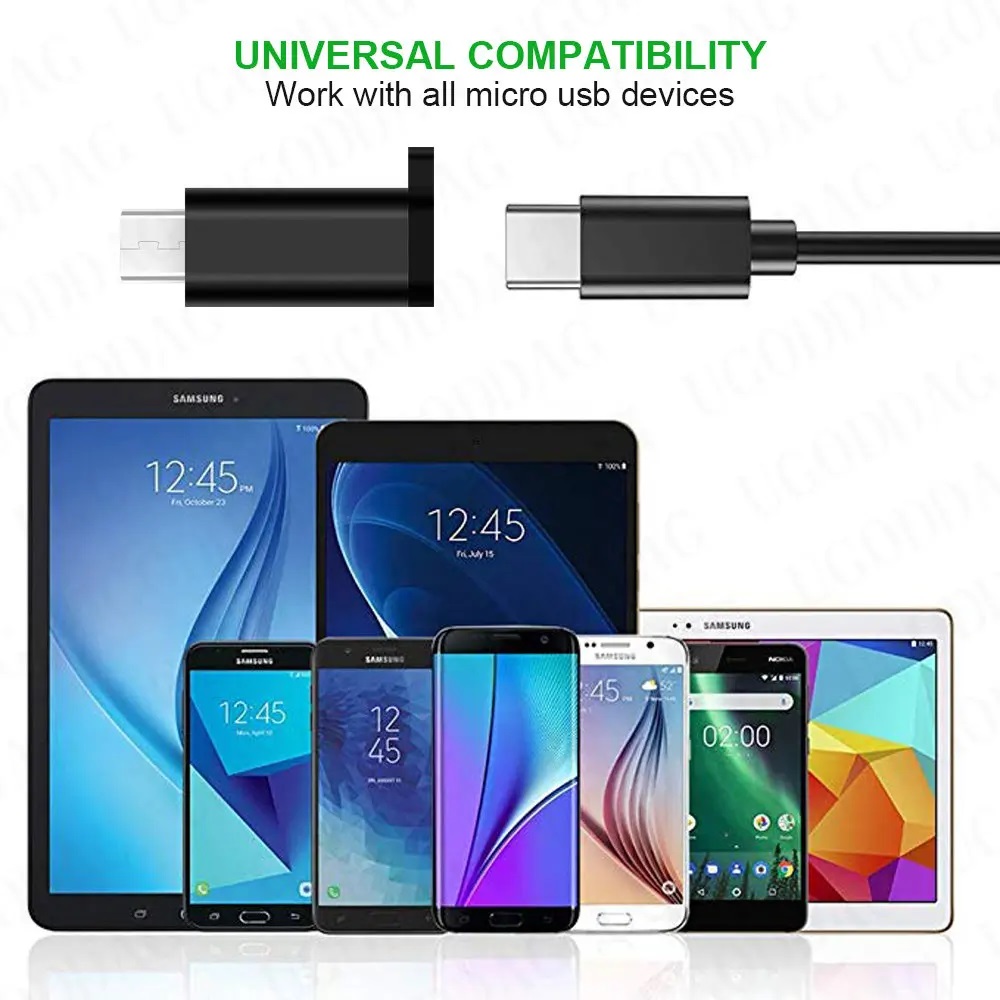 ECILY Micro USB Male to Type c Female Connector Type C To USB 3.0 OTG ...