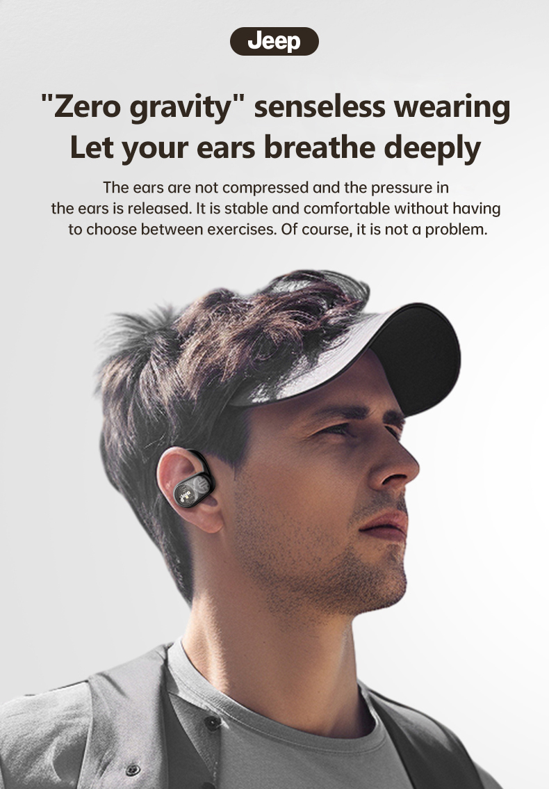 Jeep EC016 Open Ear Earphones Bluetooth 5.3 Wireless OWS HiFi Stereo ...