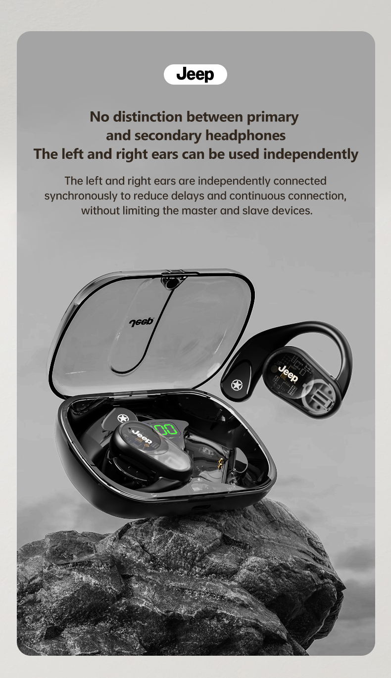 Jeep EC016 OWS Wireless Bluetooth 5.3 Earphone HD Calls Noise Canceling ...