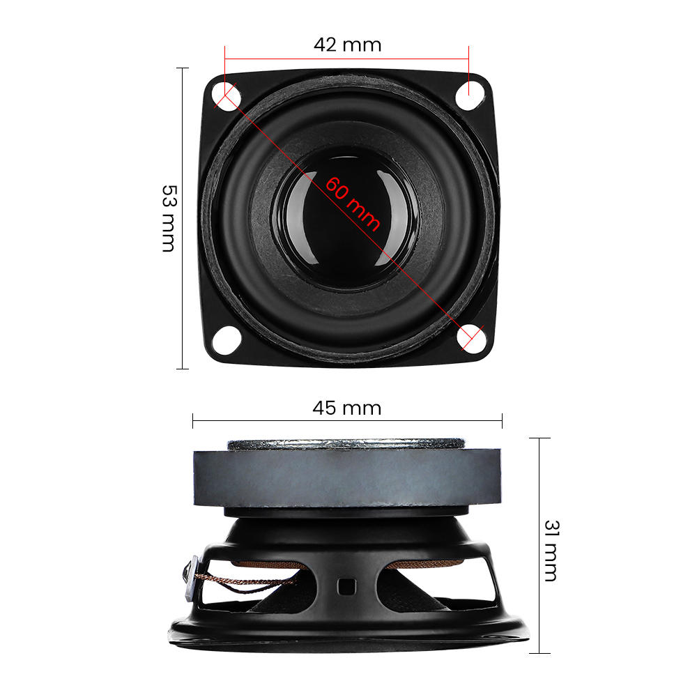 AIYIMA 2Pcs Subwoofer HIFI 2 Inch 4Ohm 5W Speaker Mini Woofer Speakers ...