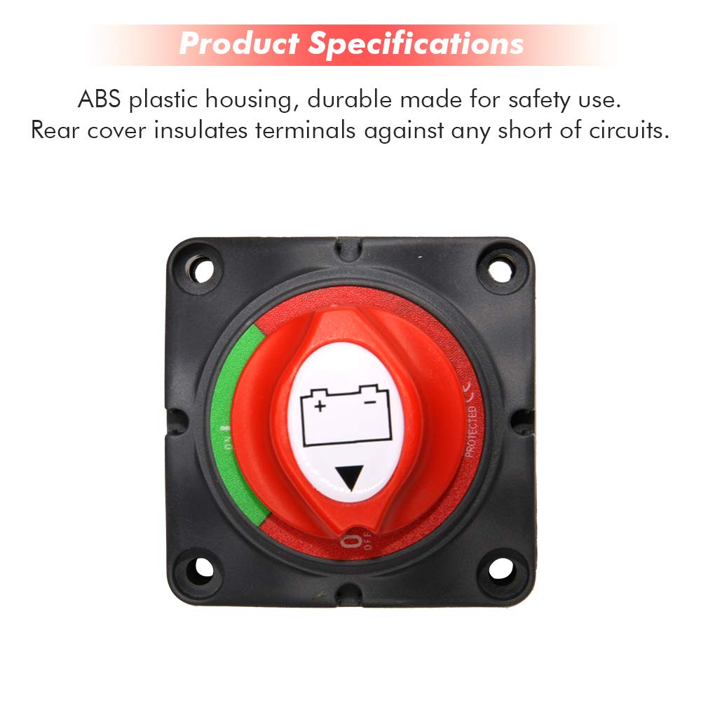 Battery Switch 12-48 V 275/1250 Amps Battery Power Cutoff Master Switch ...