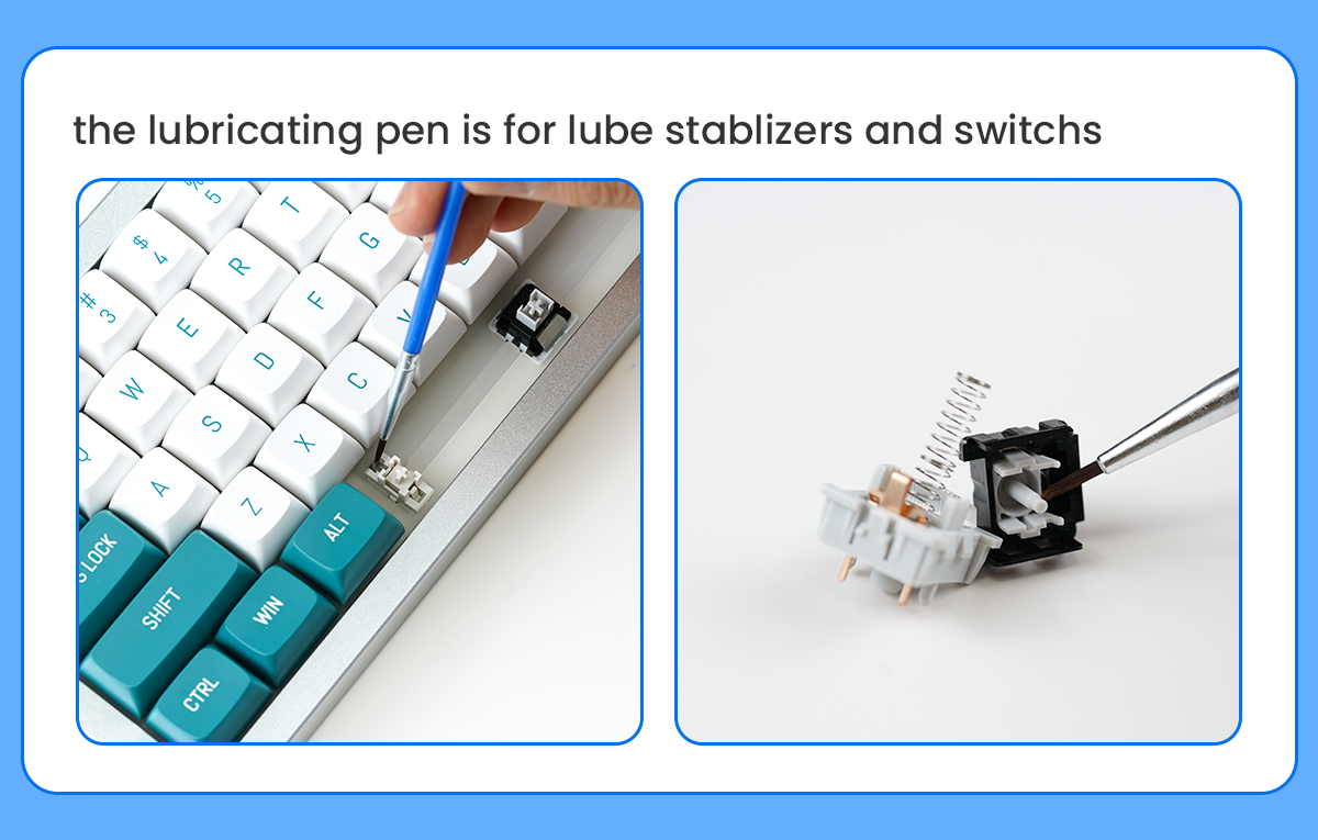 Mechanical Keyboard Tweezers Lube Tool Brush Switch Puller Opener Stem ...