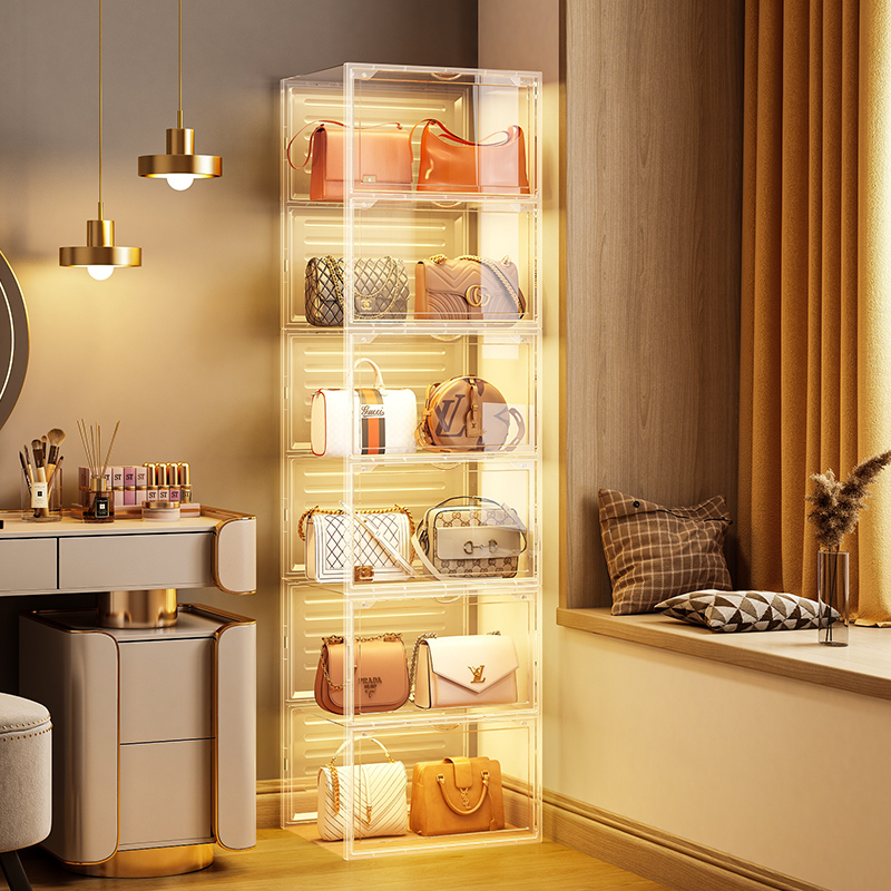 IKEA Acrylic Full Transparent Display Box Handbag Box Durable Storage ...