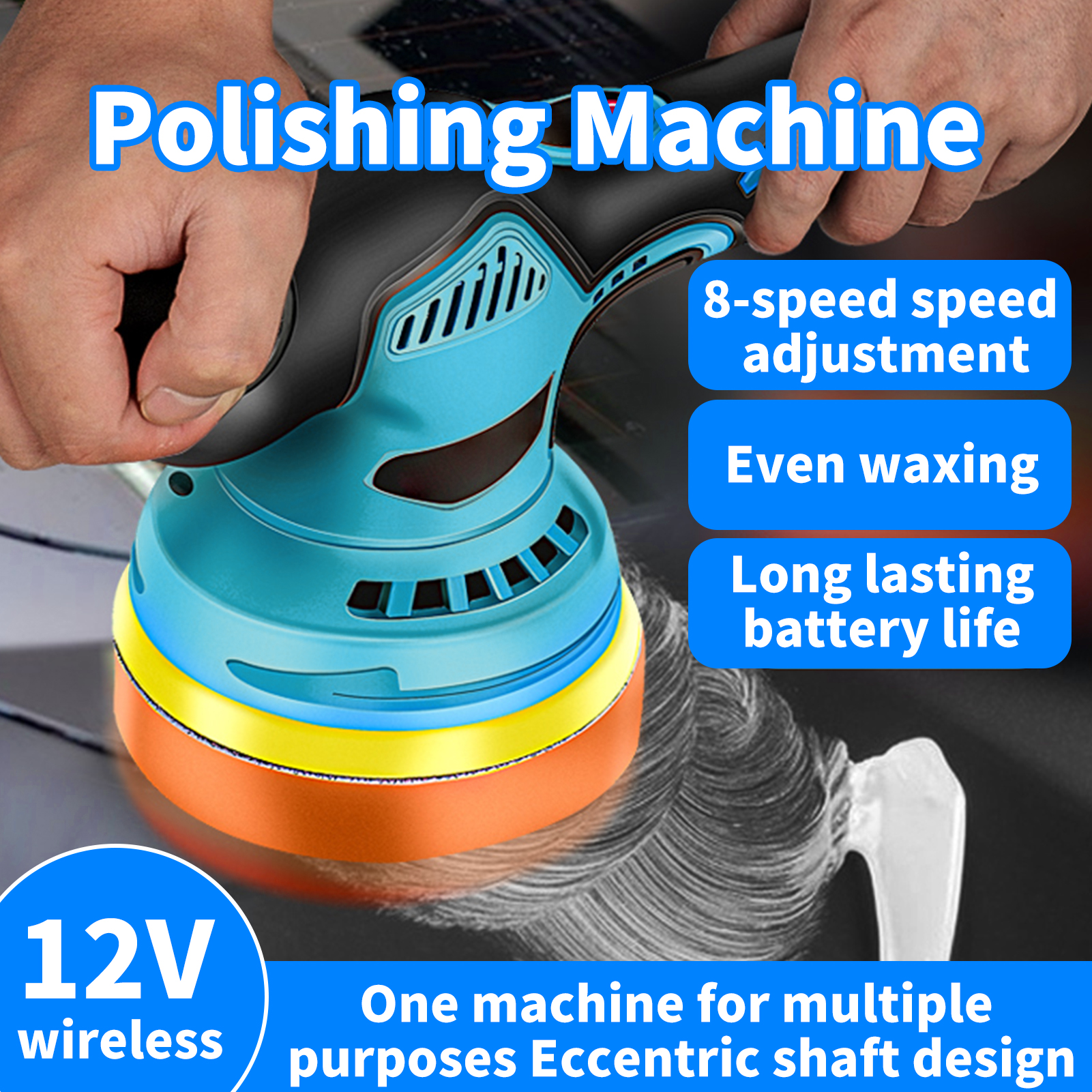 5-Year-Warranty 800W Dual Action Car Polisher Random Orbit Mesin Polish ...