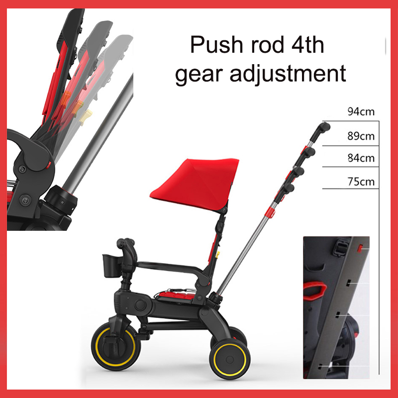 【12% OFF】Children's tricycle Baby bike 1-6 years old stroller Foldable ...