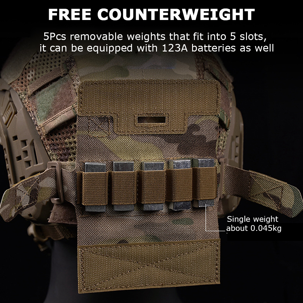 SINAIRSOFT Tactical Helmet Rear Counterweight Pouch NVG Balancing ...
