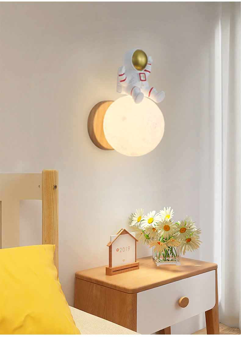 Nordic Children's room Wall Light Modern Creative Bedroom Bedside ...