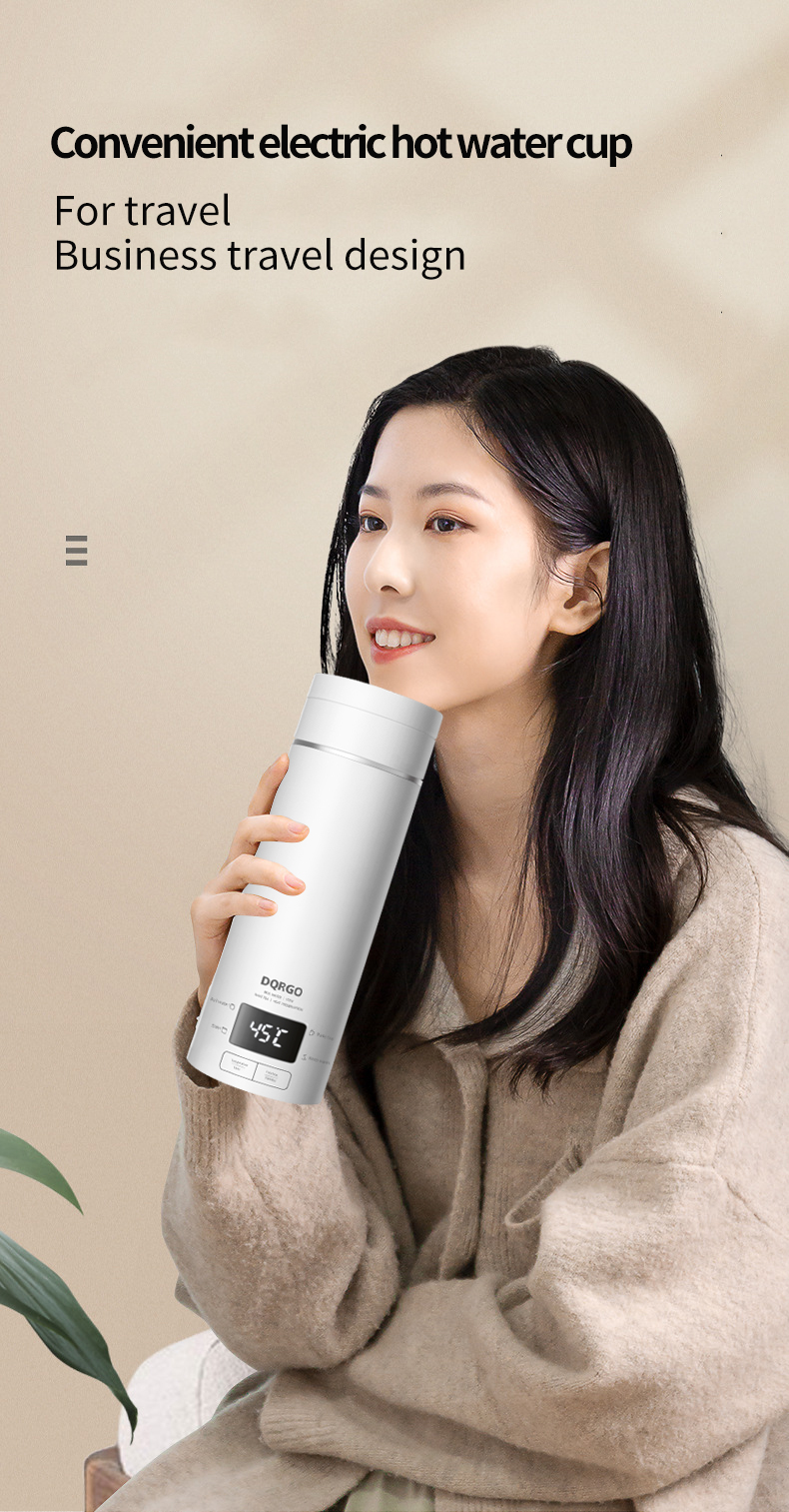 DQRGO 400ml Intelligent Temperature Controlled Heating cup Portable ...