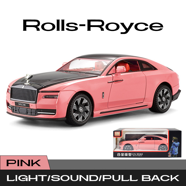 【RUM】1:24 Scale Rolls Spectre Royce Alloy Car Model Light & Sound ...