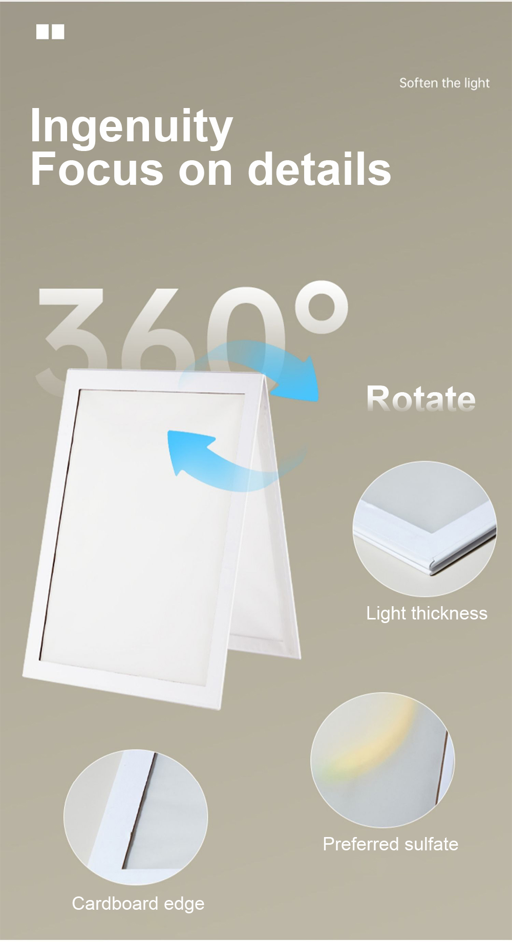 Photography Desktop Soft Diffusion Board Thickened A3 Cardboard ...