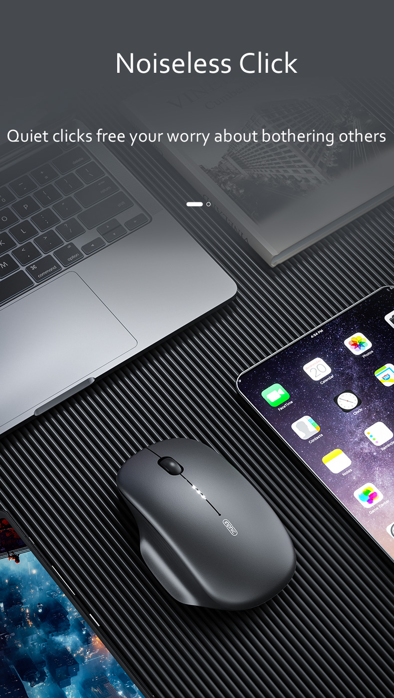 inphic M1 Wireless Mouse Rechargeable 2.4GHz Silent Mouse 1600DPI ...