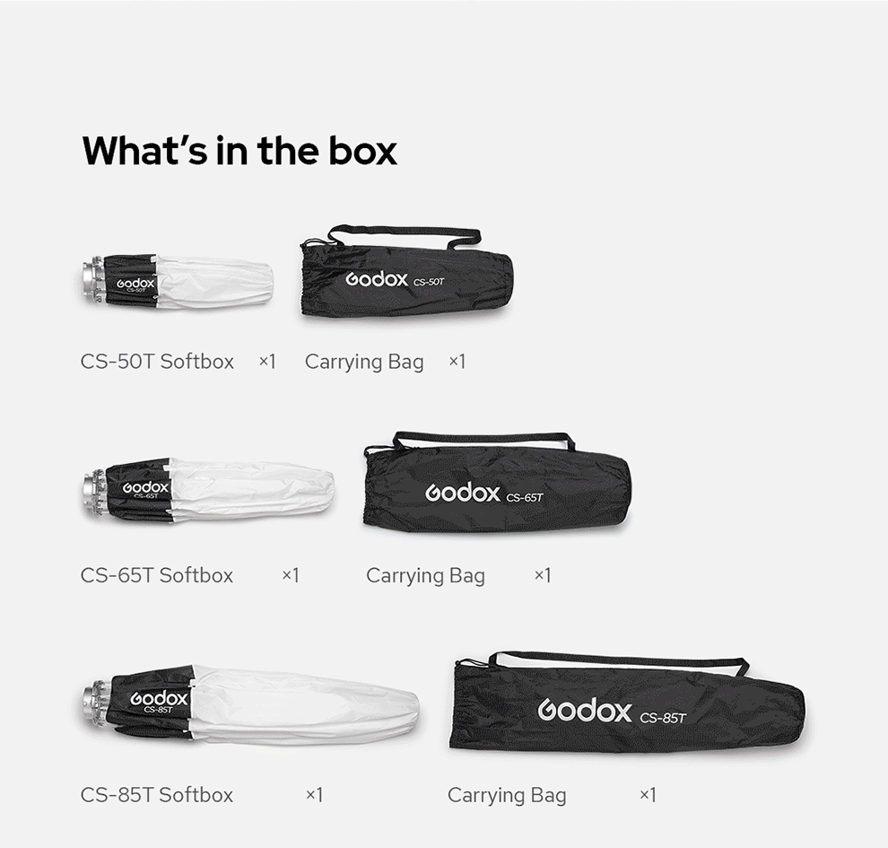 Godox CS-50T 50cm/65T 65cm /85T 85cm Lantern Softbox Bowens Mount ...