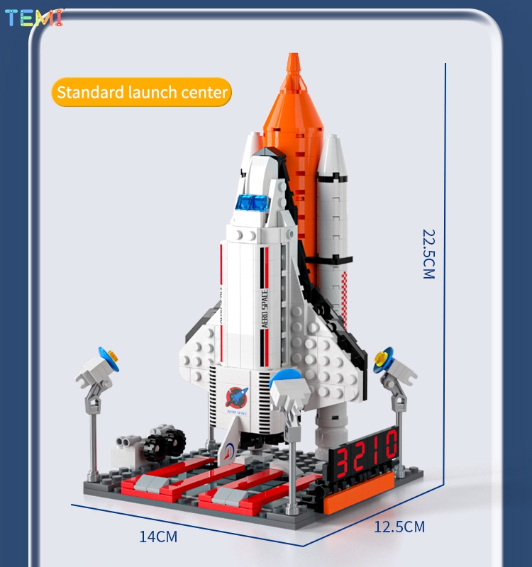 TEMI Space Shuttle Building Blocks for Boys Large Box Gift Aircraft ...
