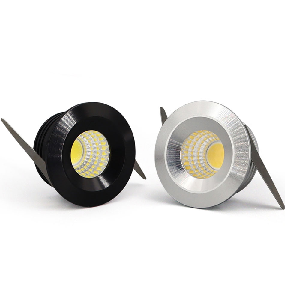 LED Spotlight 3W Recessed Cabinet Light LED Recessed Eyeball Daylight ...