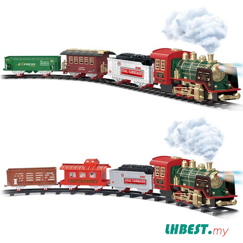 Remote Control Electric Classical Steam Train Set Vehicles Christmas ...