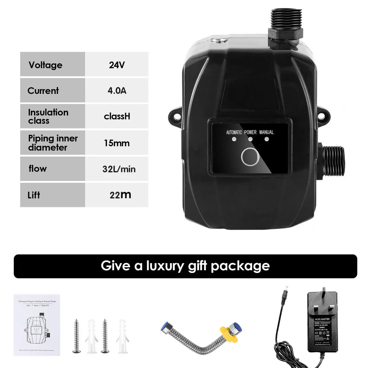 Household Pressure Booster Pump Automatic Mini Water Pump for Home ...