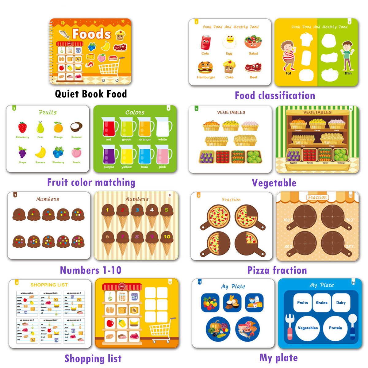 Children Puzzle Game Velcro Baby Busy Book Montessori Early Education ...