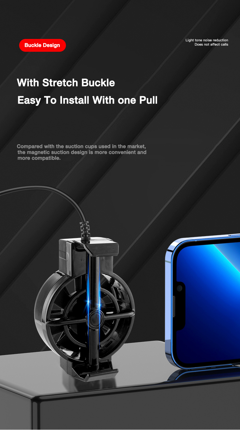 BlueWow X16/SR10 Universal Mini Mobile Phone Cooling Fan Radiator Turbo Hurricane Game Cooler ...
