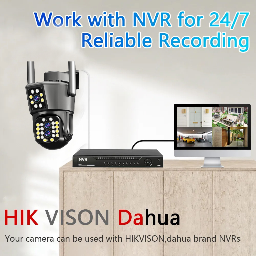 LLSEE 12MP 4K 10X Optical Zoom 3 Lens Wireless CCTV 360 WIFI PTZ CCTV ...