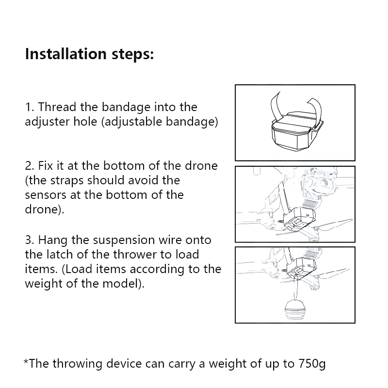 Universal Drone Dropping System Payload Delivery Thrower Air Dropper ...