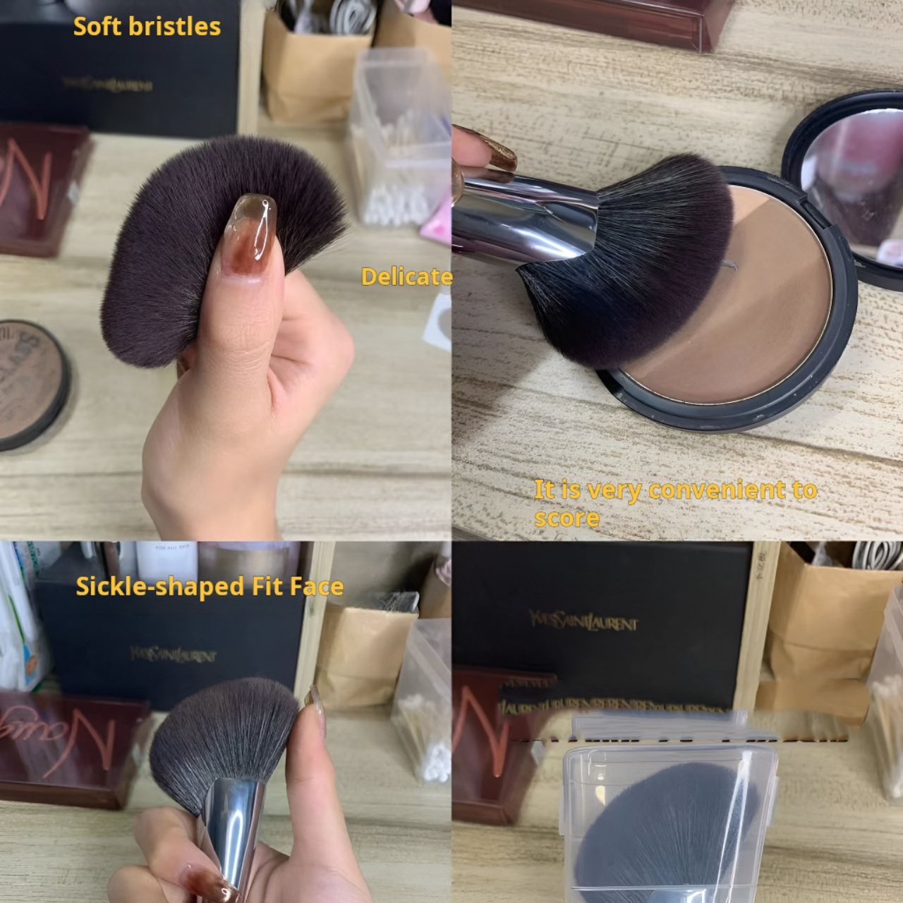 Sickle Contouring Brush Side Face Bevel Shadow Brush Facial Contour ...
