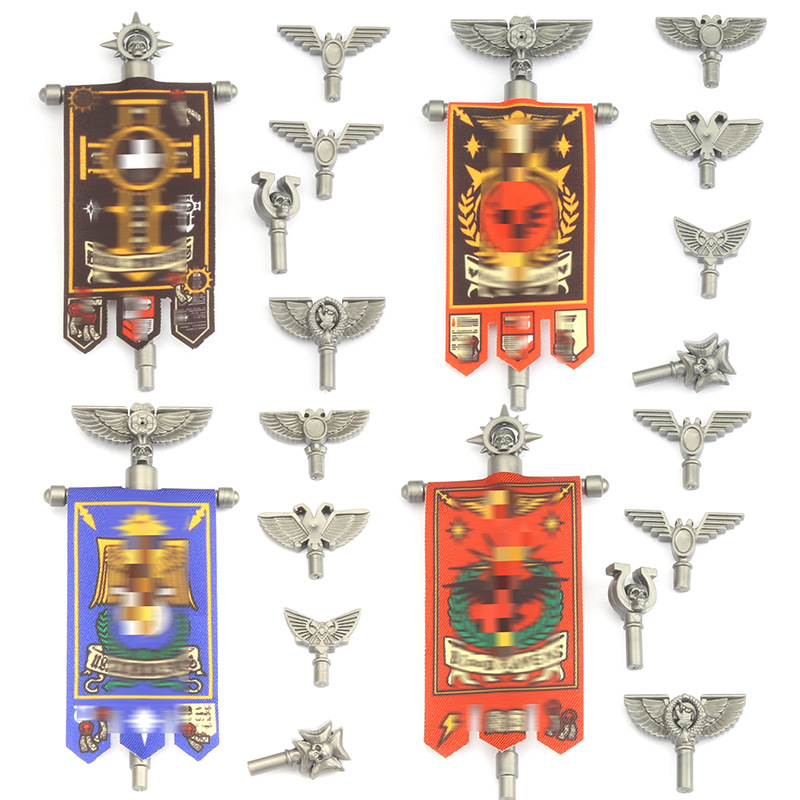 Warhammer 40K Ultramarines Figure War Flag Weapons Block Toys | Shopee ...