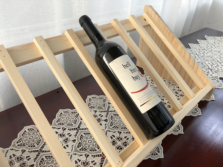 Solid Wood Wine Display Rack Red Wine Storage Rack Wine Cabinet Kitchen ...