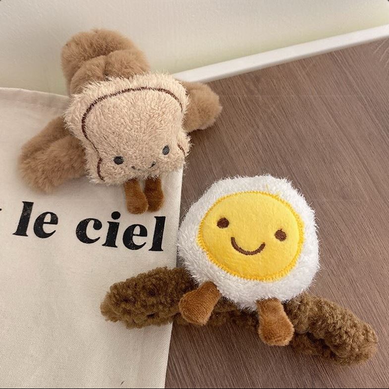 Cute Plush Hair Clips Autumn And Winter Large Shark Clips Cartoon Shape ...