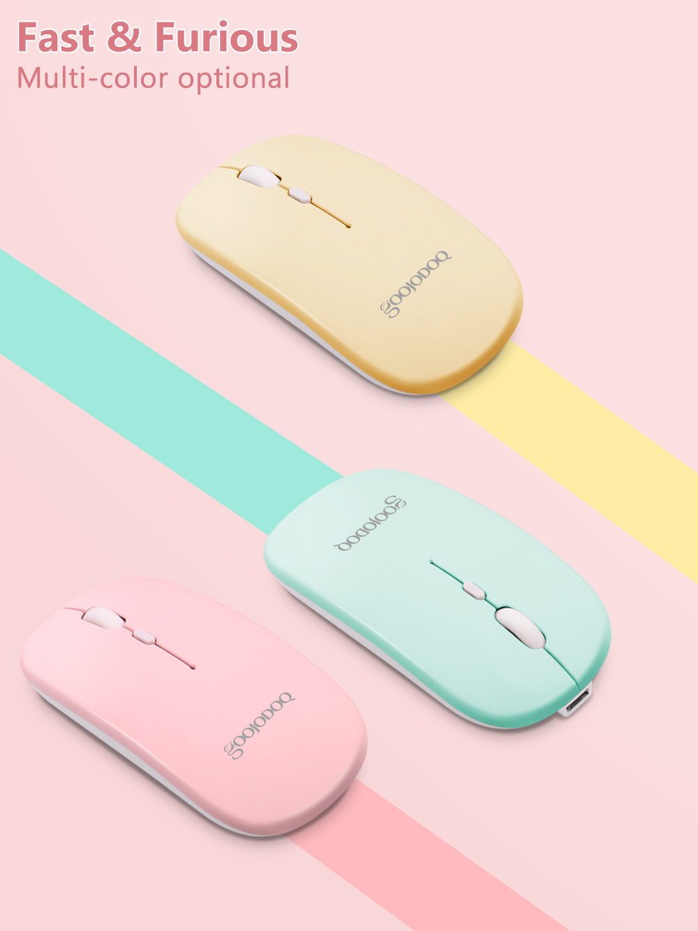 GOOJODOQ 2 Dalam 1 Tetikus Bluetooth 2.4Ghz Mod Dwi Ultra Nipis Senyap ...