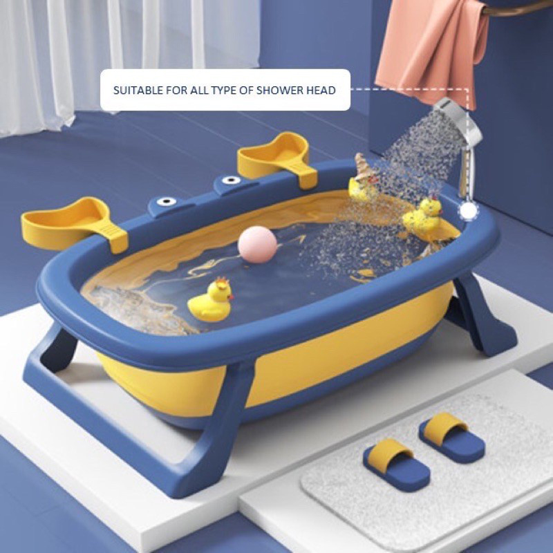 Foldable Baby Bath Tub Mandi Newborn Infant Children Kids Tub | Shopee ...