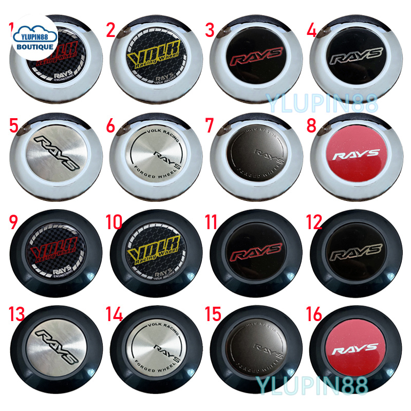 4pcs 76mm RAYS VOLK RACING Car Styling Sport Rim Center Caps Emblem ...