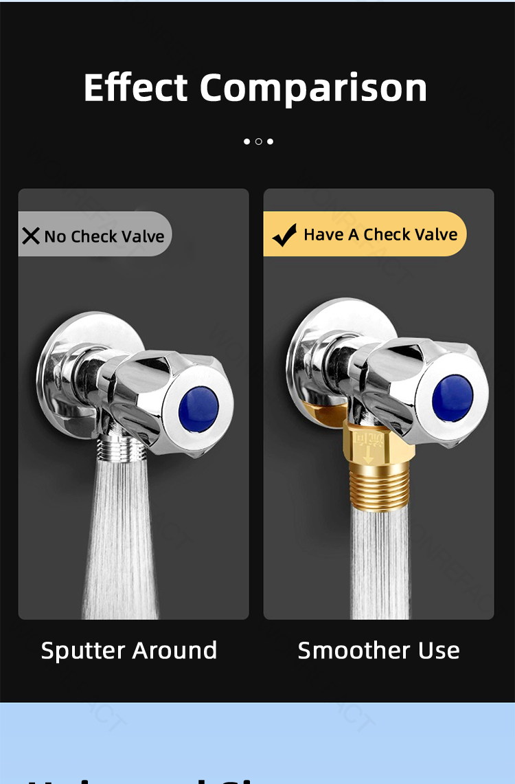 Toilet Check Valve Brass One-way Anti-dirty Water Return Valve Toilet ...