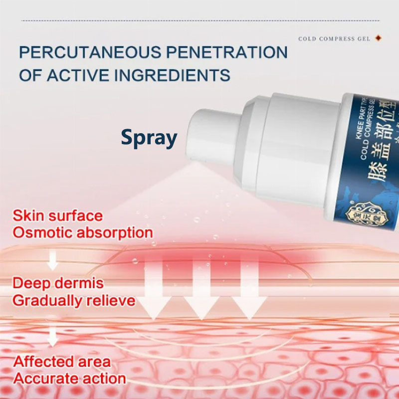 Knee Pain Relieve Joint Ache Cold Compress Gel Spray Relieve Swelling ...