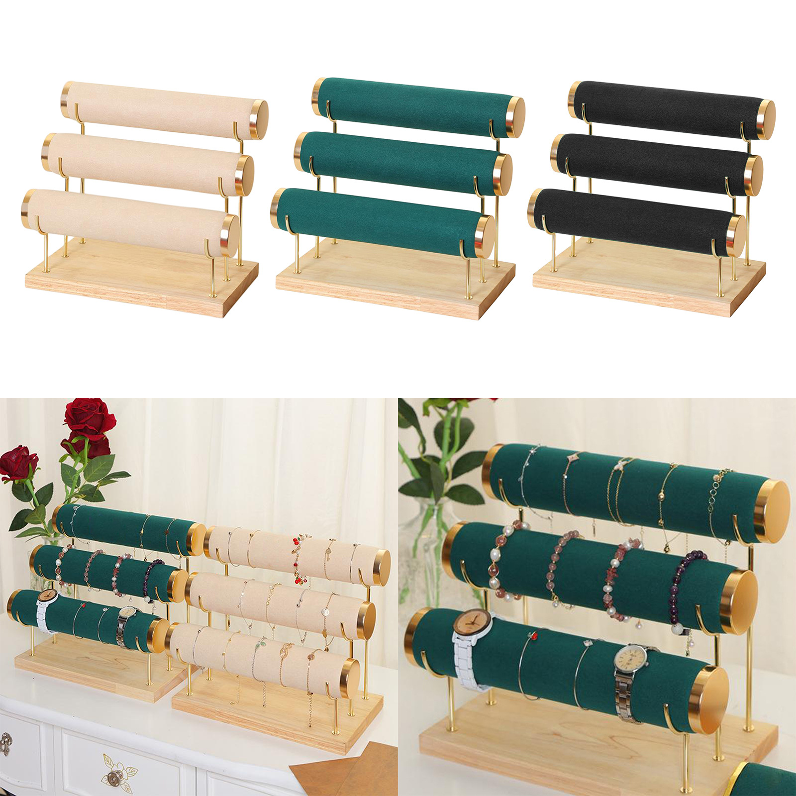 Detachable Bracelet Holder, Three Tier Racks Jewelry Display Stand ...