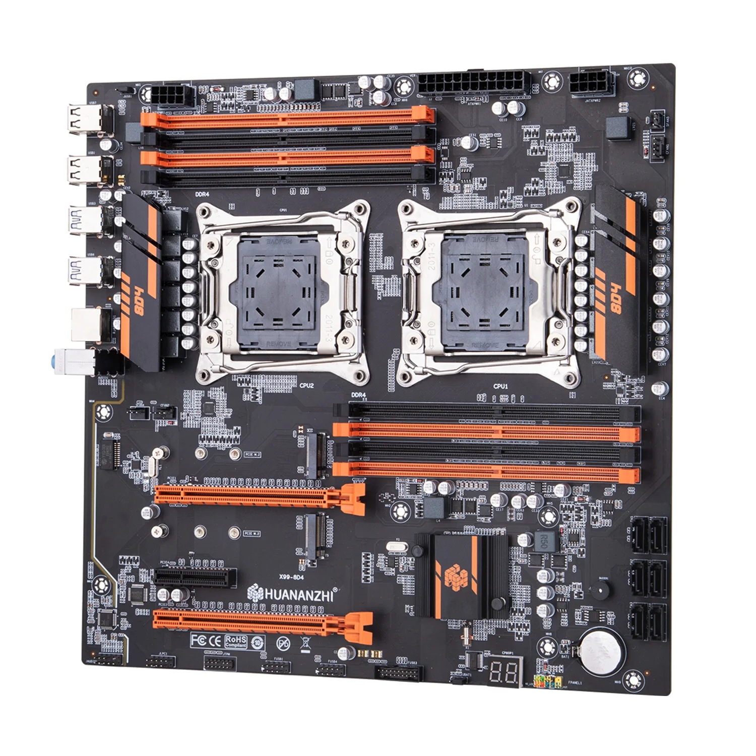 HUANANZHI X99 8D4 LGA 2011-3 XEON Motherboard Dual CPU support E5 2640 ...