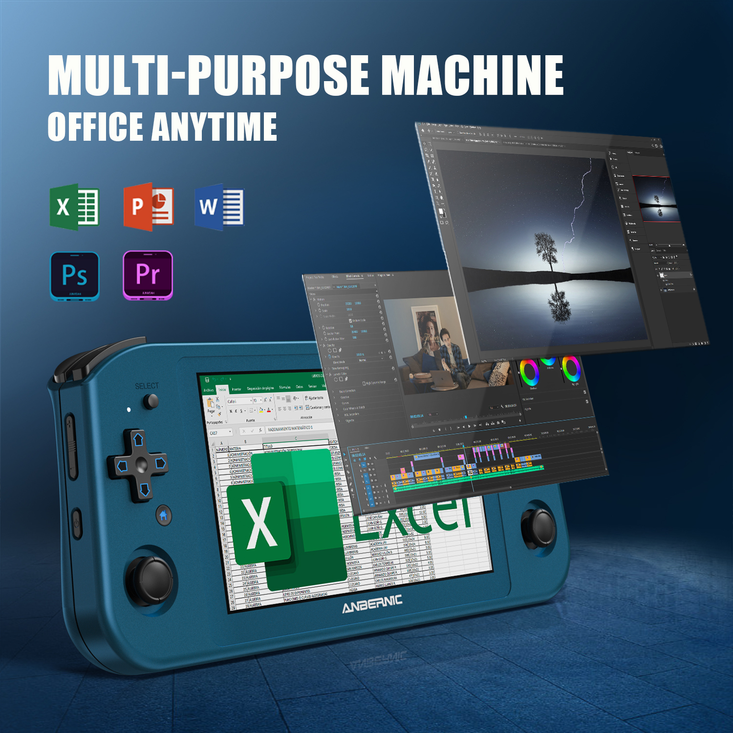 ANBERNIC WIN600 Support SteamOS WIN11 Batocera Blue Color (1TB+16GB/5. ...