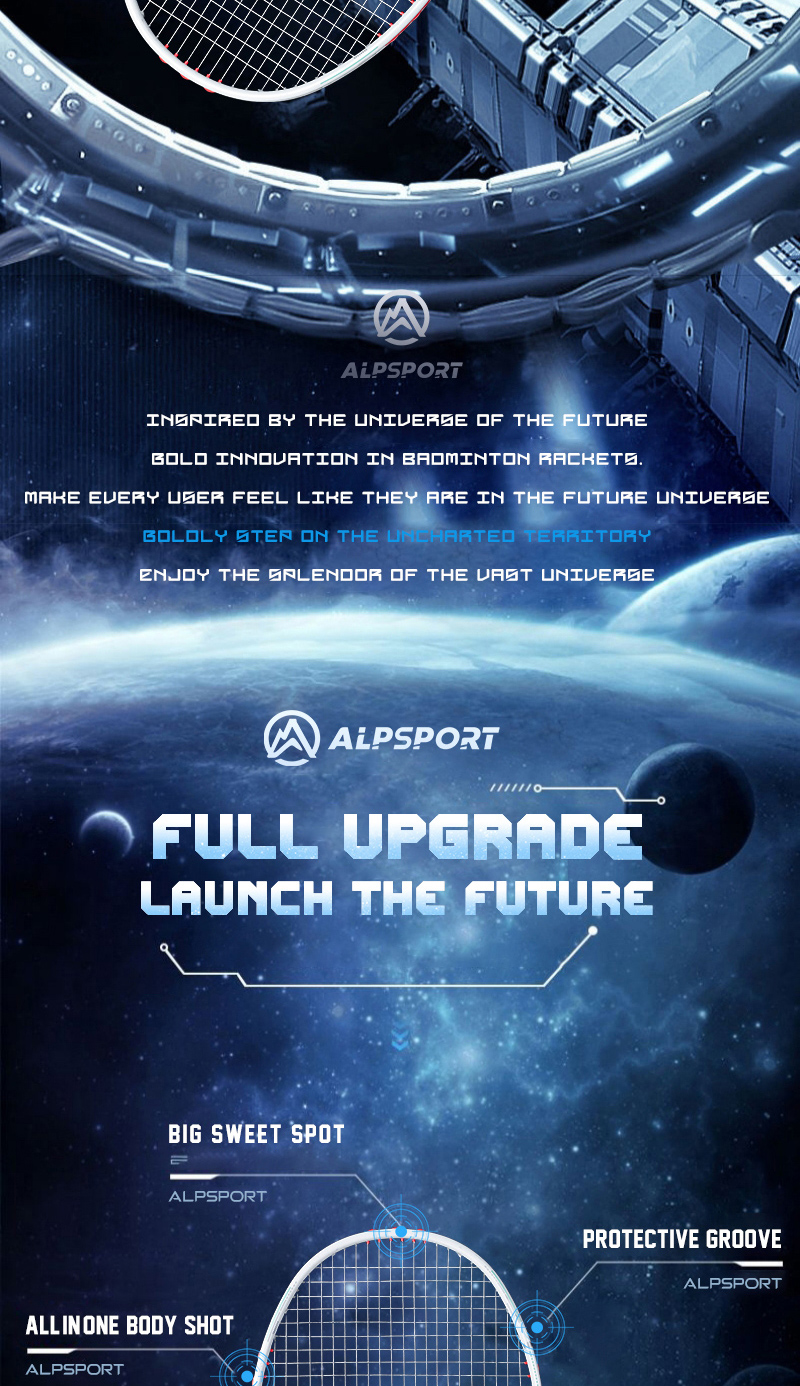 ALPSPORT YQ 4U Max 35LBS Badminton Racket Single White/Pink/Yellow ...