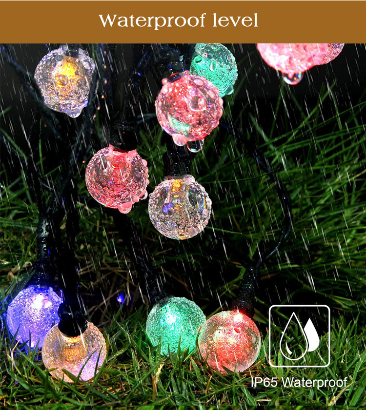 LED Crystal Ball Bubble Solar String Lights for Outdoor Patio Lawn ...