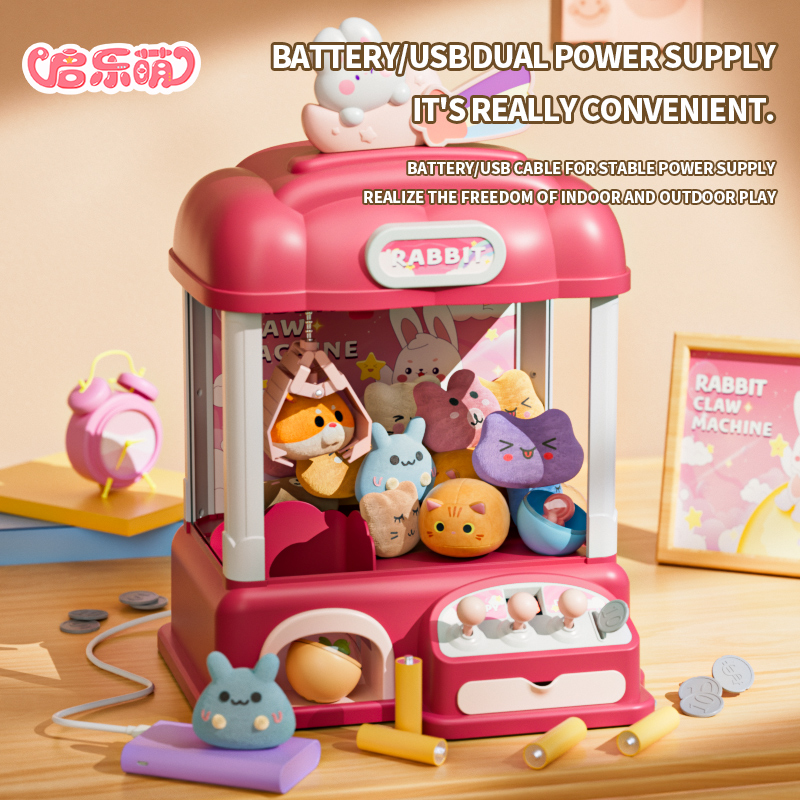 [Qilemeng] Large Claw Machine Toys Kids 48 PCS Doll Machine Toy Doll ...