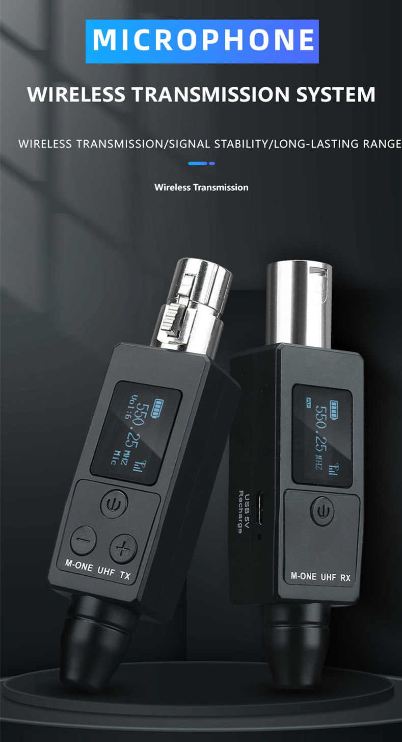 Professional Wireless Microphone System XLR Speaker Transmitter Adaptor ...