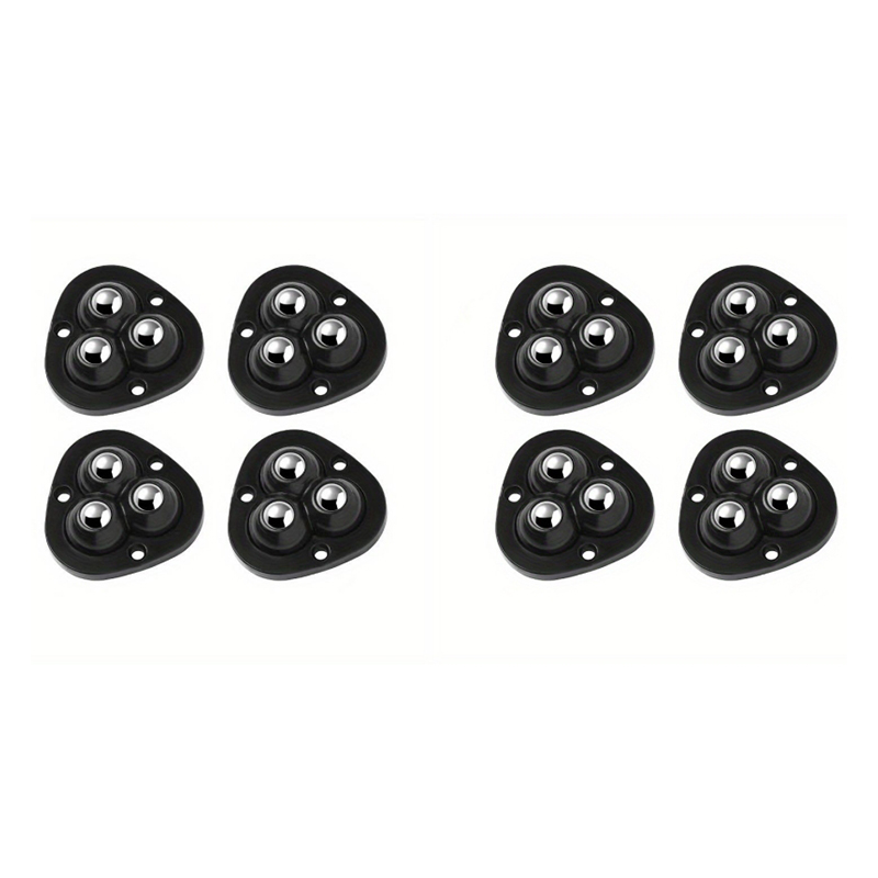 4pc/8pc/12pc Furniture Caster Ball Type Paste Pulley Stainless Steel ...