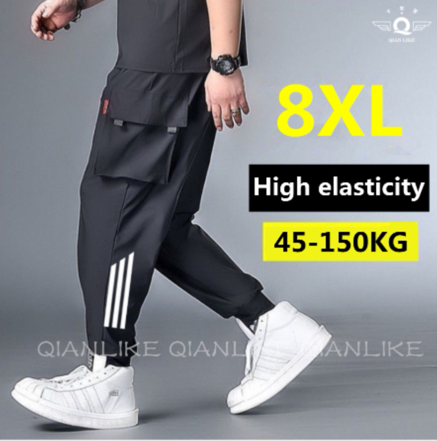 【Local Delivery,2XL-8XL】stretchable Plus Size Pants For Men oversize ...