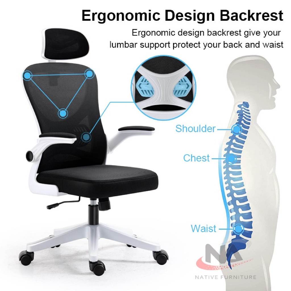 【Warranty】Office Chair Adjustable Gaming Chair Ergonomic Chair ...